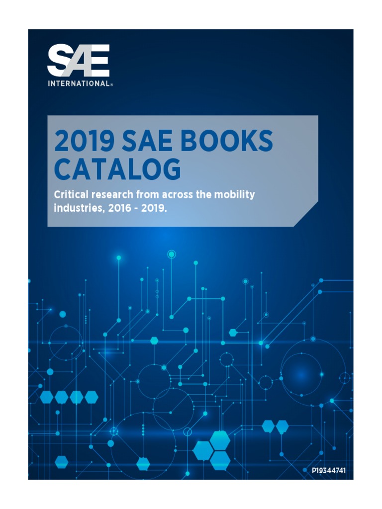 SAE Book Catalog 2019 | PDF | Vehicles | 3 D Printing