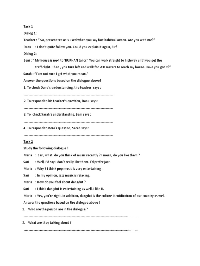 Asking and Giving Opinion Exercises | PDF | Cognition | Cognitive Science