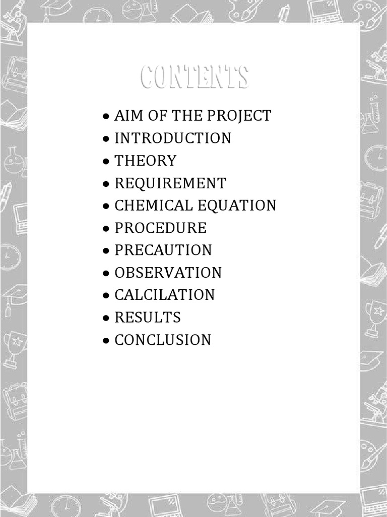 Chemistry Project 1 | PDF | Titration | Chemistry