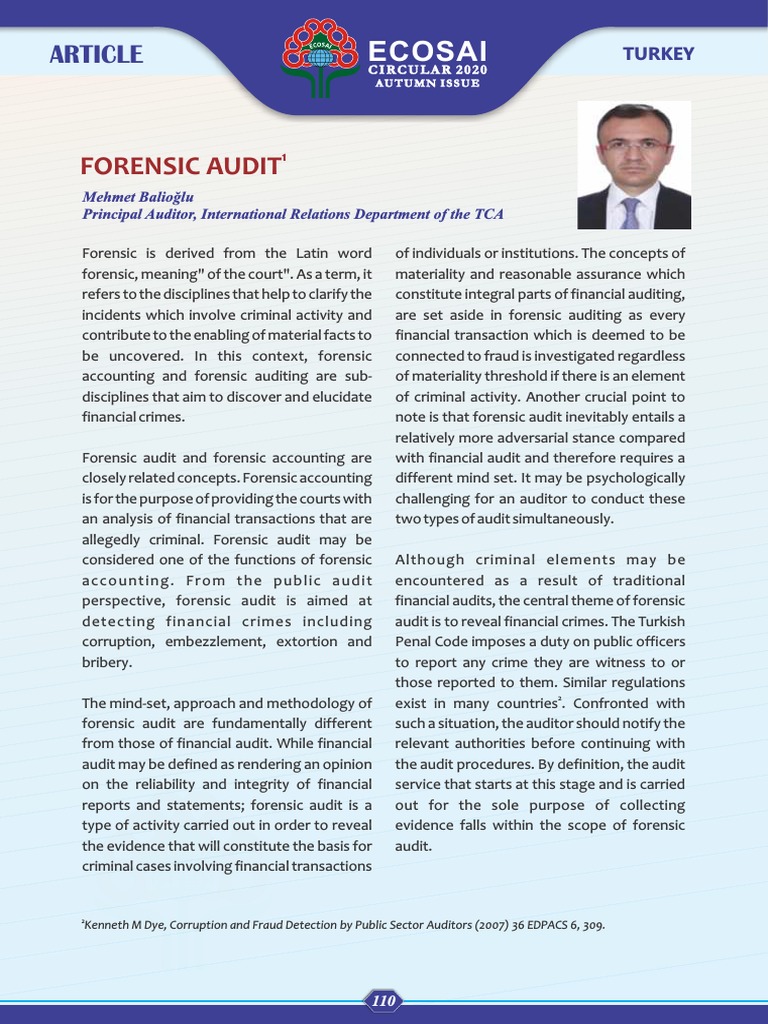 Article-27 FORENSIC AUDIT | PDF | Audit | Financial Audit