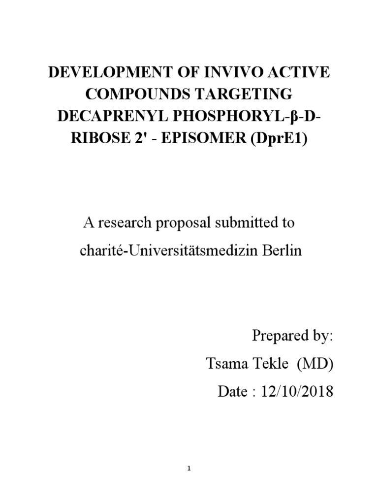 Research Proposal | PDF | Tuberculosis | Medical Specialties