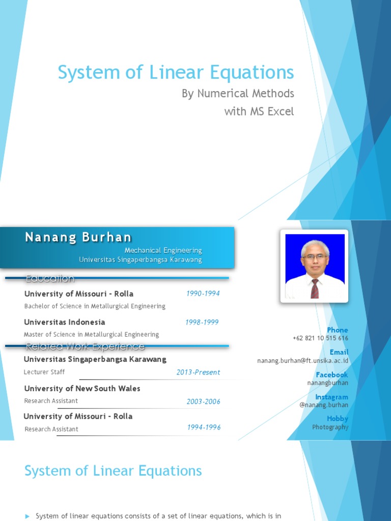 UTHM - System of Linear Equations | PDF | Matrix (Mathematics) | System ...