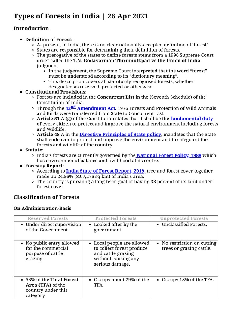 Classification of Forests in India | PDF | Forests | Himalayas