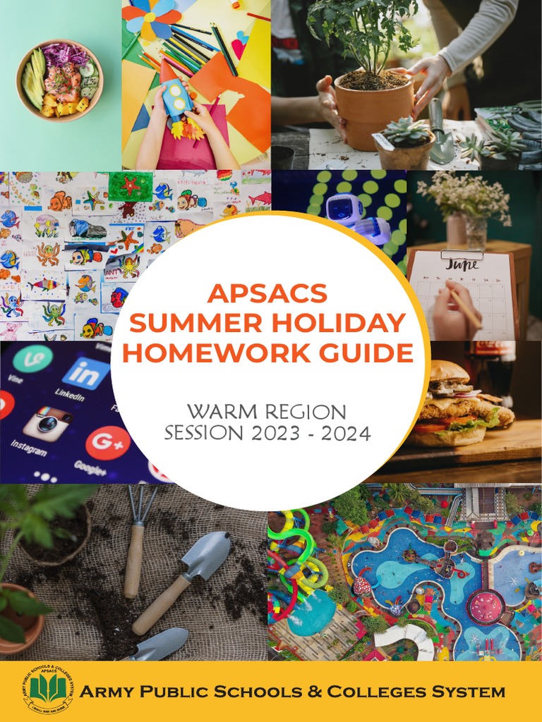 APSACS Summer Holiday Homework Guide Warm Region 2023 24 Dated 02 June 2023 - Compressed | PDF ...