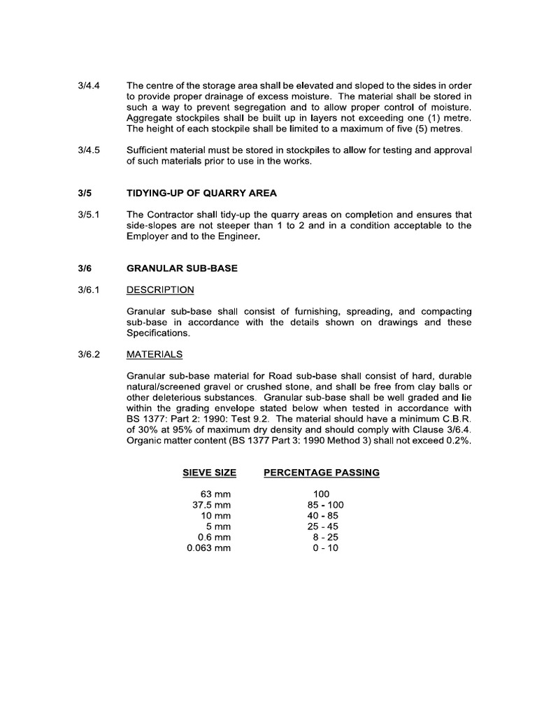 Specs - Granular Sub Base | PDF