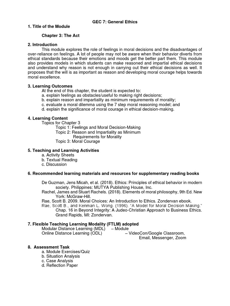 Ethics Chapter 3 | PDF | Morality | Confidentiality