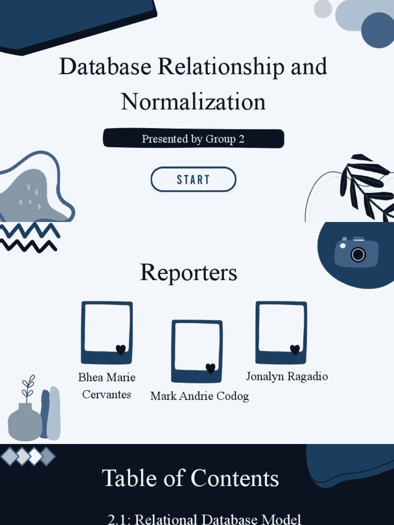 Group 2 DATABASE Relationship and Normalization | PDF | Relational ... Group 2 DATABASE Relationship and Normalization | PDF | Relational ...