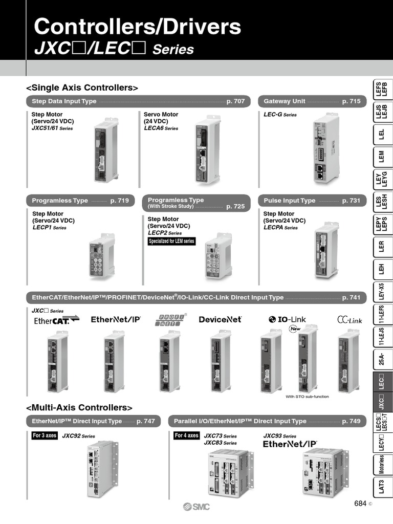 Electric LEC JXC en | PDF | Switch | Programmable Logic Controller