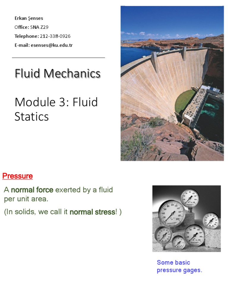 Fluid Statics | PDF Fluid Statics | PDF