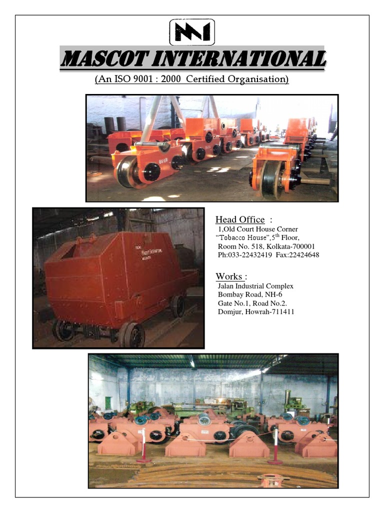 Mascot's Company Profile | PDF | Crane (Machine) | Drill