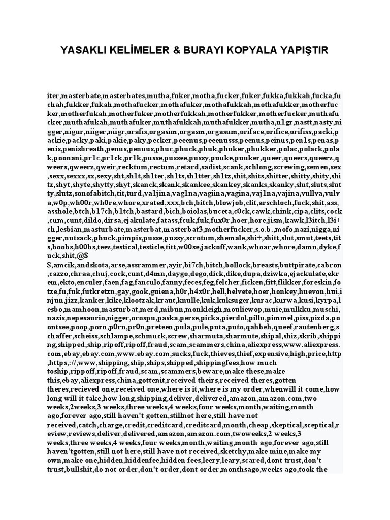 Yasakli Kel Meler Burayi Kopyala Yapi Tir 1 | PDF