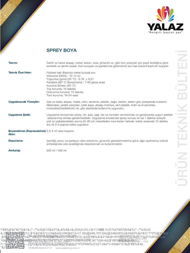 Sprey Boya Tds | PDF