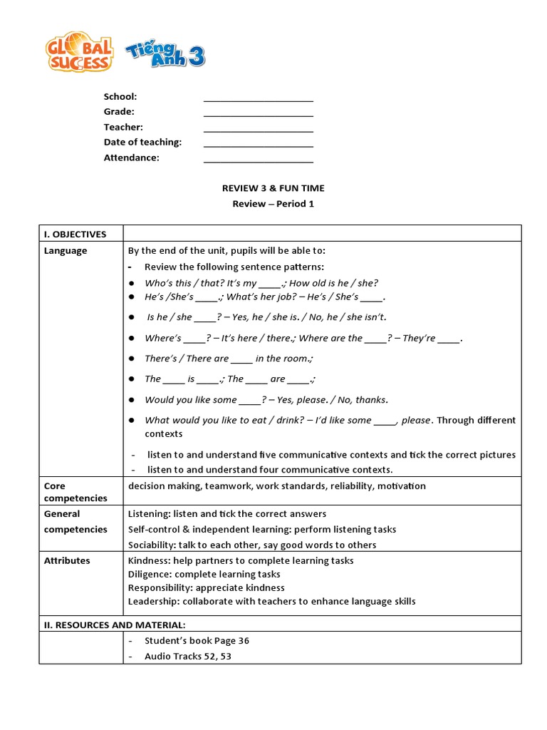 TA3 - GA - Review 3 | PDF | Teachers | Learning
