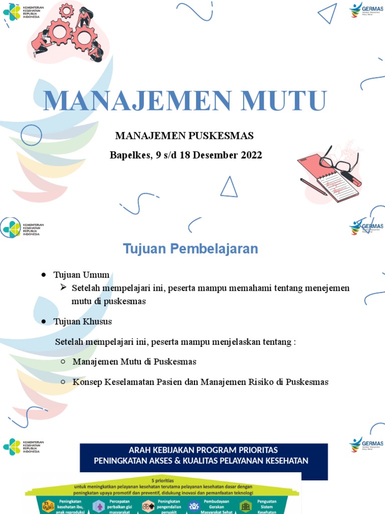 Manajemen Mutu Puskesmas | PDF