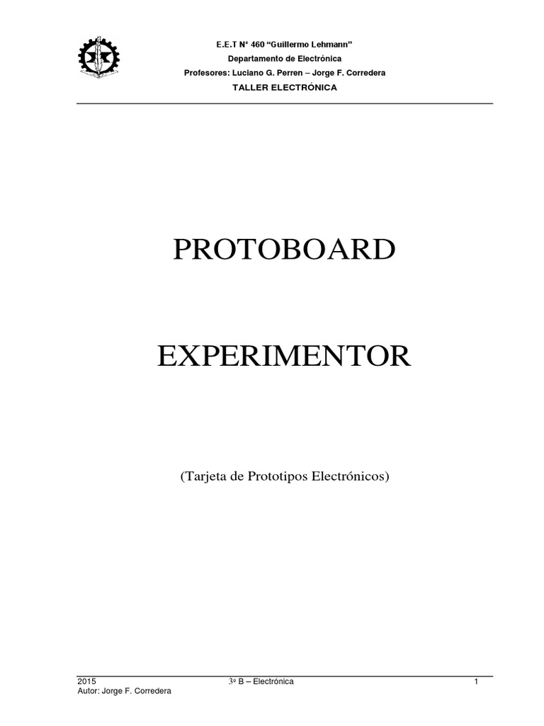 Guía de Uso del Protoboard | PDF | Electrónica | Condensador