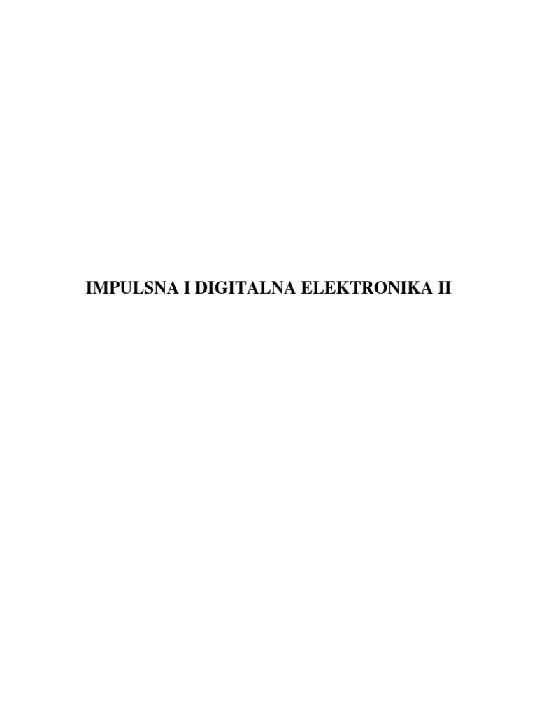 Impulsna I Digitalna Elektronika II | PDF