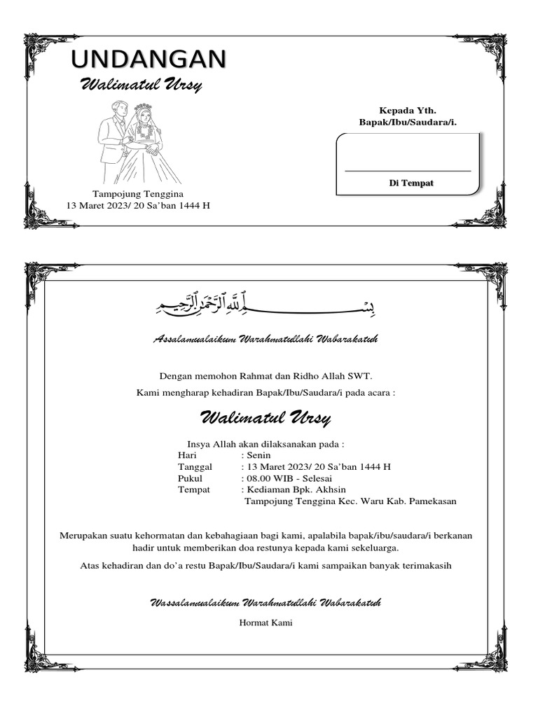 Undangan Walimatul Ursy Fix 1 Pdf