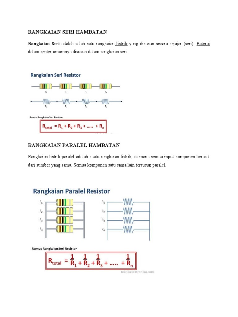 Rangkaian Seri Hambatan | PDF