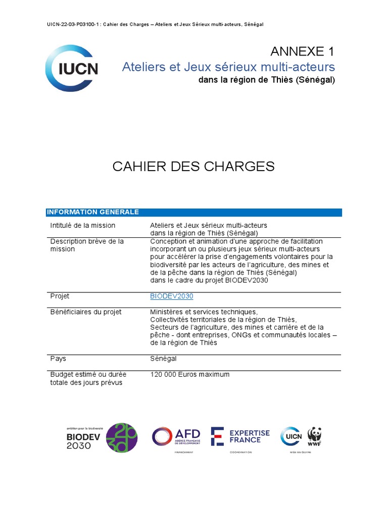 Cahiers Des Charges | PDF