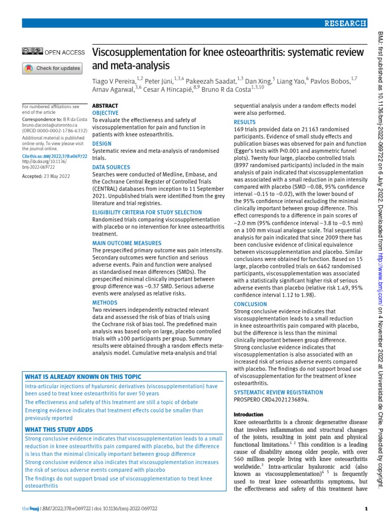 02 - Viscosupplementation For Knee Osteoarthritis - Systematic Review and Meta-Analysis (BMJ ...