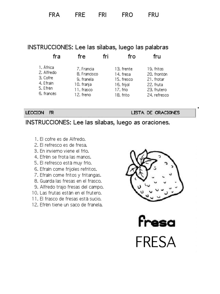 Audio Fra, Fre, Fri, Fro, Fru | PDF