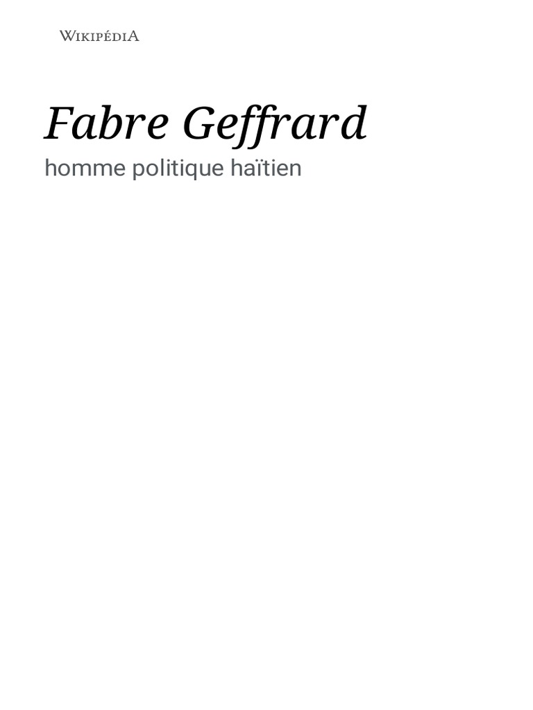 Fabre Geffrard - Wikipédia | PDF