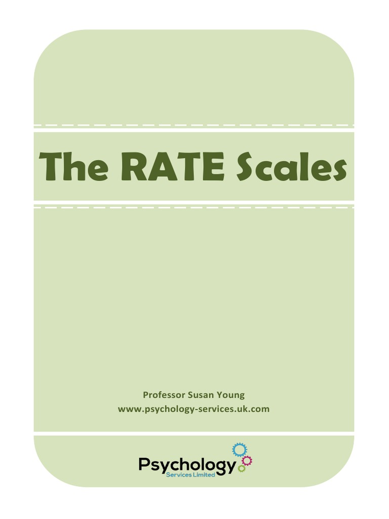 RATE Scales Adult English | PDF
