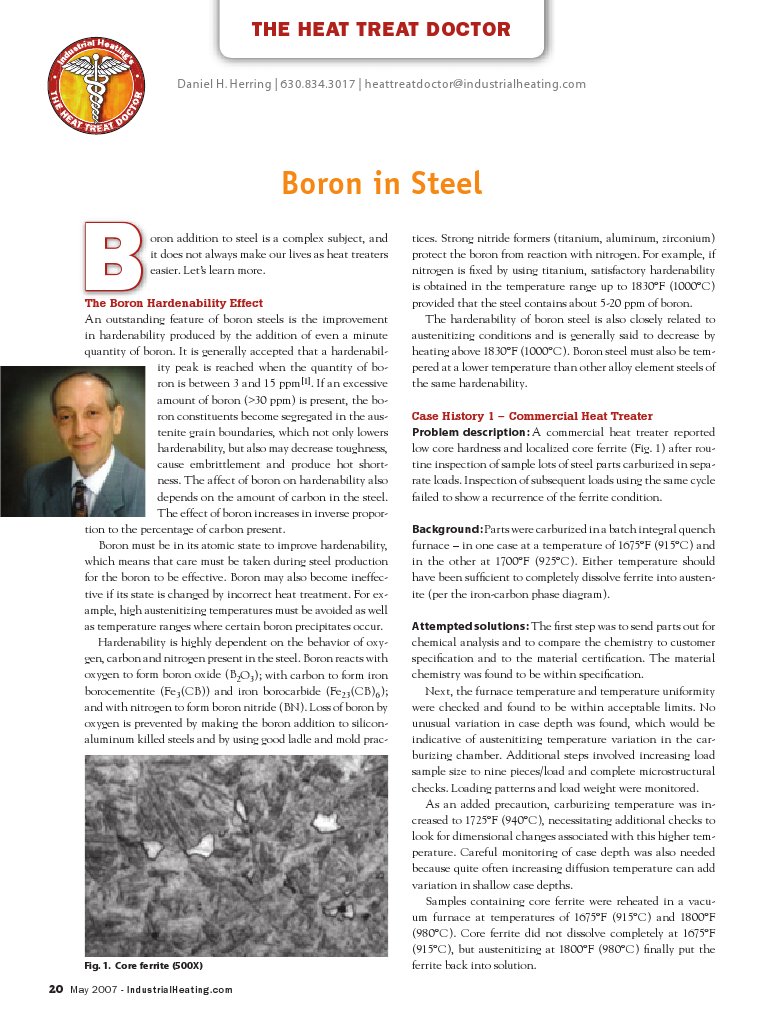 Boron in Steel | PDF | Heat Treating | Steel