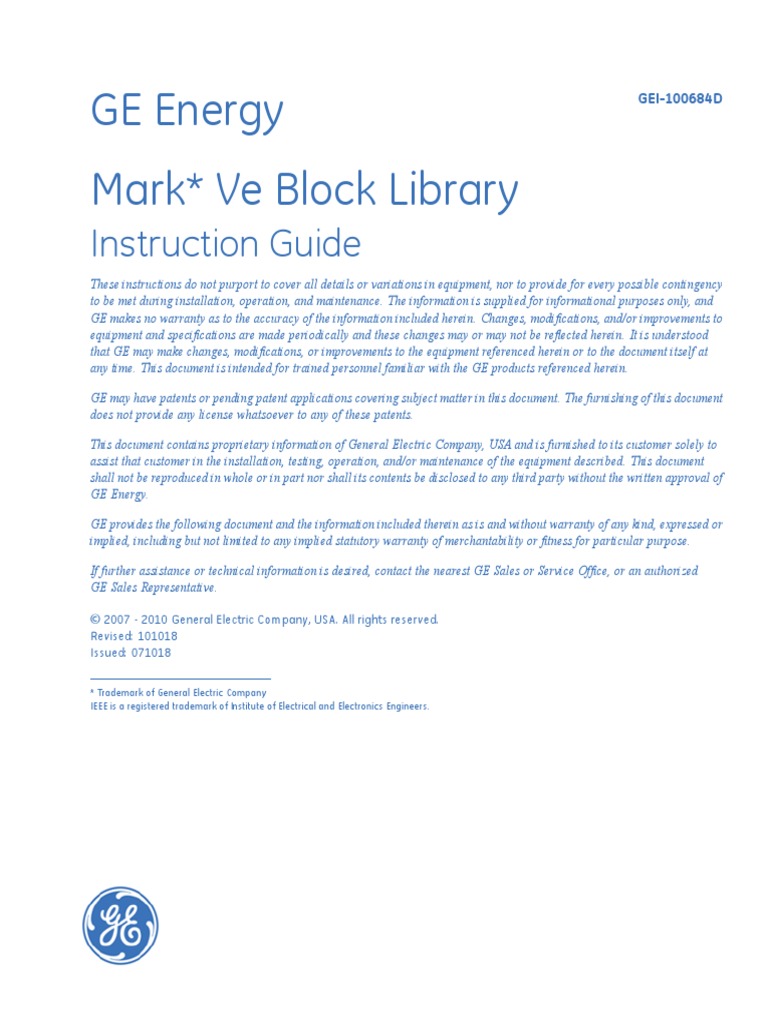 GE Energy Instruction Guide | PDF | Boolean Data Type | Integer ...