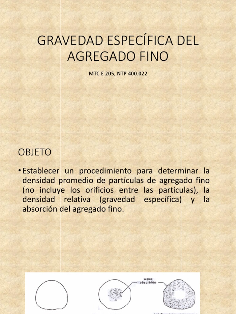 Gravedad Específica | PDF | Agua | Masa