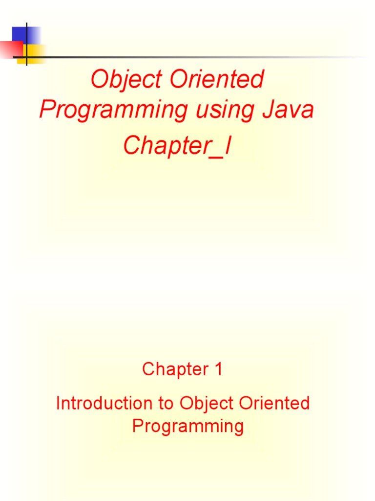 Chapter 1 Introductiontooop Pdf Programming Paradigms Object Oriented Programming 3237