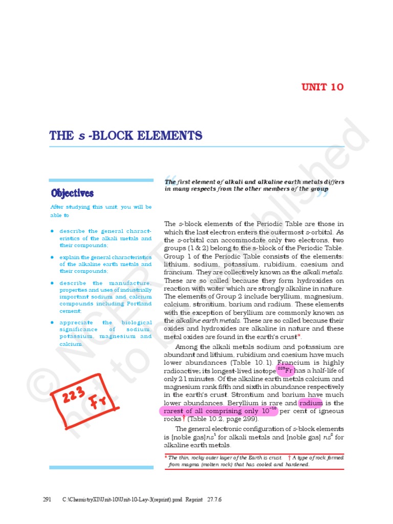 S-Block | PDF | Sodium | Sodium Carbonate