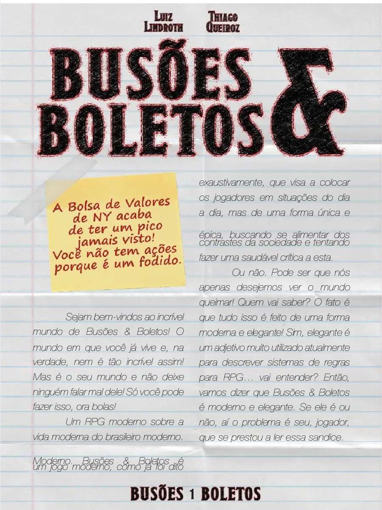 Busoes e Boletos (B&B) | PDF