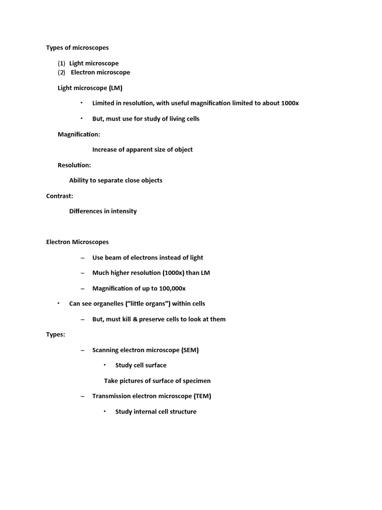 Types of Microscopes | PDF