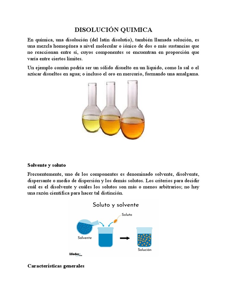 Disolución Quimica | PDF