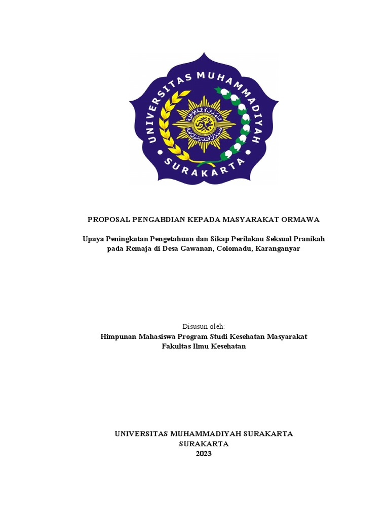 Template Proposal Pengabdian Masyarakat Ormawa (PPO) 2023 | PDF