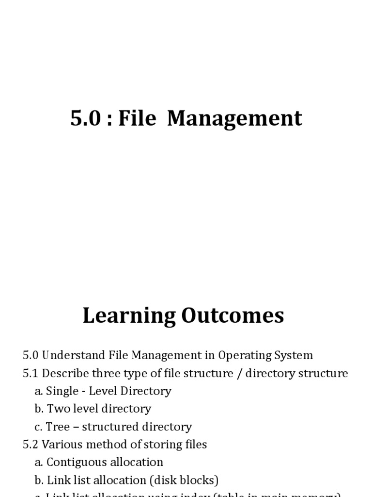 CH 5.0ok | PDF | Computer File | File System
