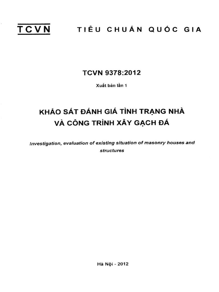 TCVN-9378-2012 - KS-danh-gia-tinh-trang-nha-va-ctr-xay-gach-da | PDF