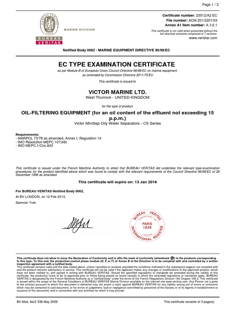 BV Type Approval Module B | Download Free PDF | Steel