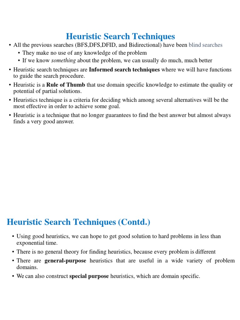 5 - Heuristic Search Techniques | PDF