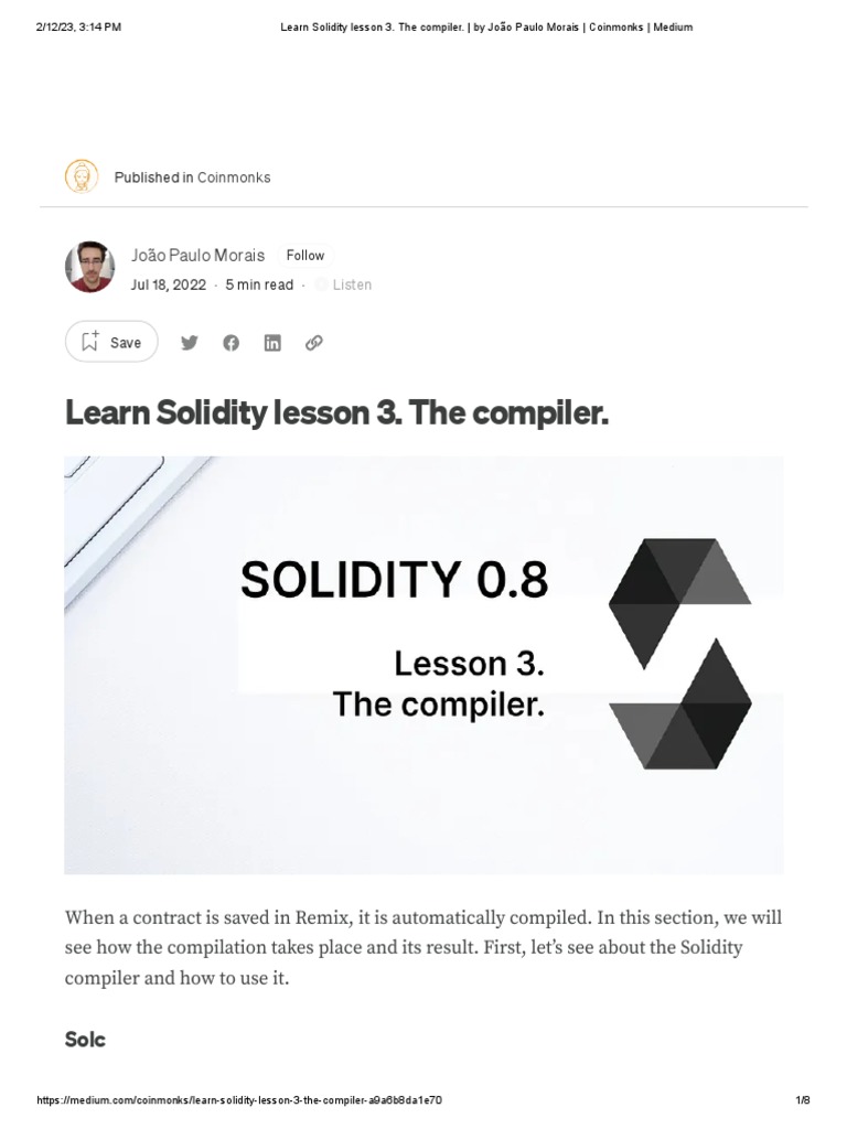 Solidity Beginner to Advanced Guides | PDF | Cryptocurrency ...
