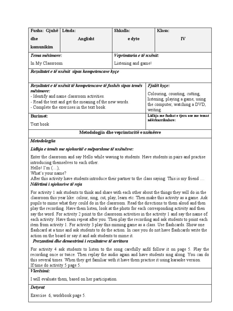 in My Classroom | PDF | Learning | Cognition