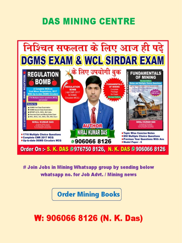 Mining Sirdar - BCCL - 9060668126 | PDF