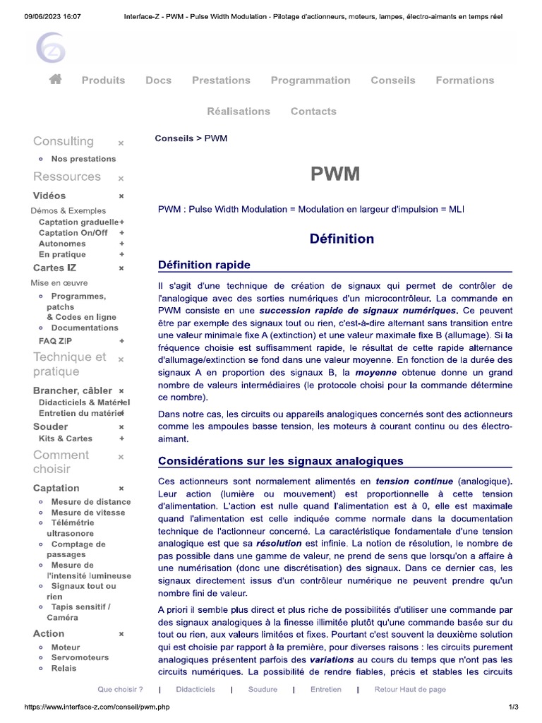 PWM Cours | PDF