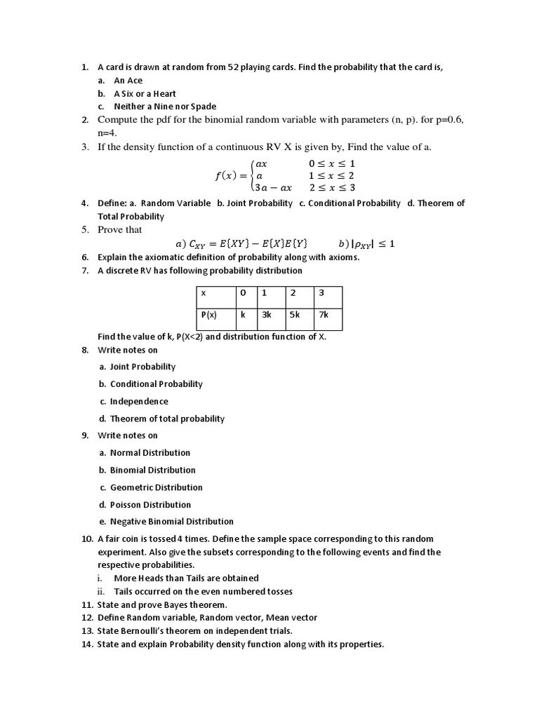 PTRP Question-Bank | Download Free PDF | Probability Distribution | Probability Density Function