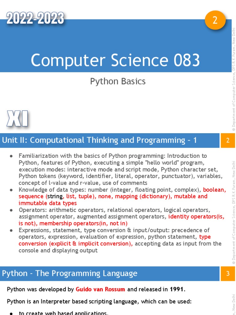 Python Basics Pdf Boolean Data Type Python Programming Language 