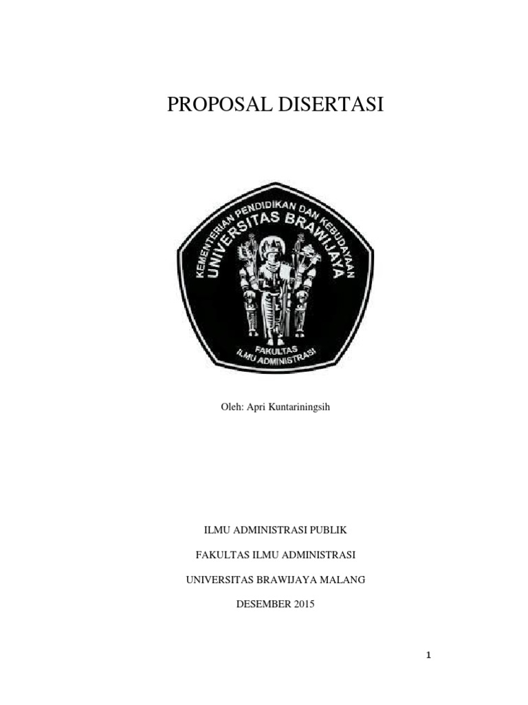 Proposal Disertasi Oleh Apri Kuntariningsih Ilmu Administrasi Publik ...