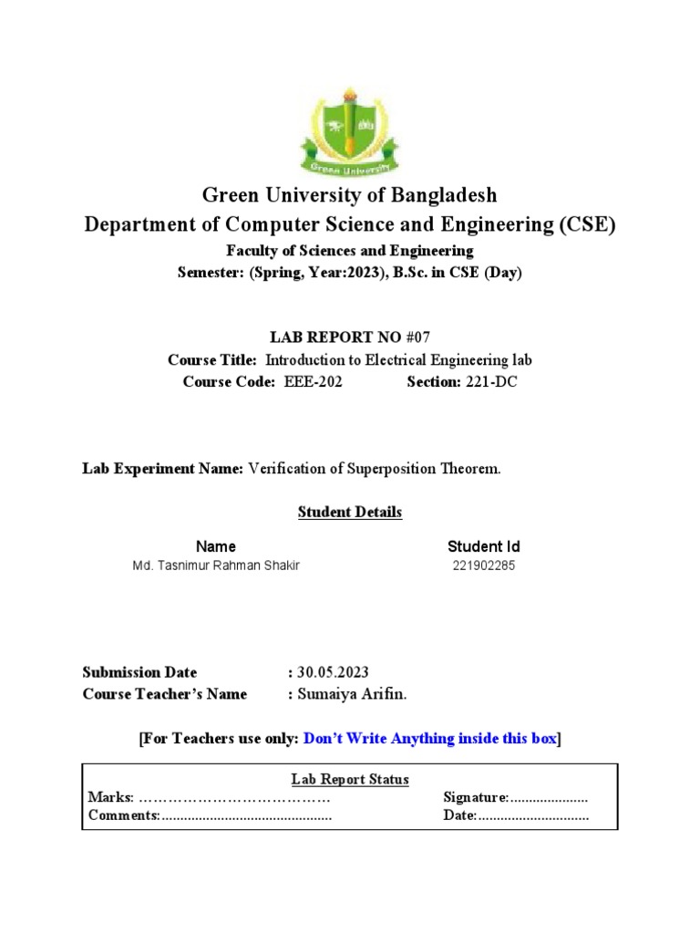 EEE Lab Report 7 | PDF