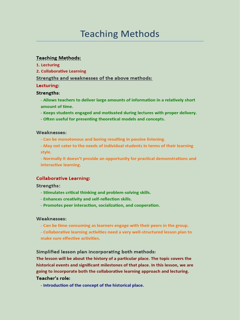 Teaching Method-WPS Office | PDF | Teaching Method | Learning