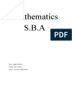 RTGS CSEC Mathematics SBA Guide | PDF | Mathematics | Data